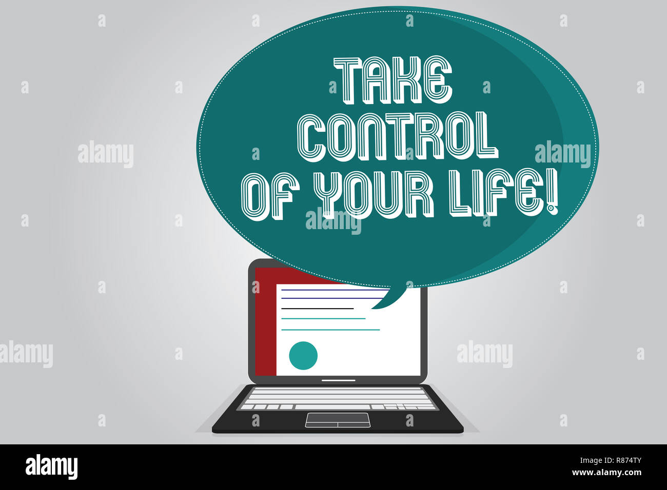 Handwriting text writing Take Control Of Your Life. Concept meaning Be ...