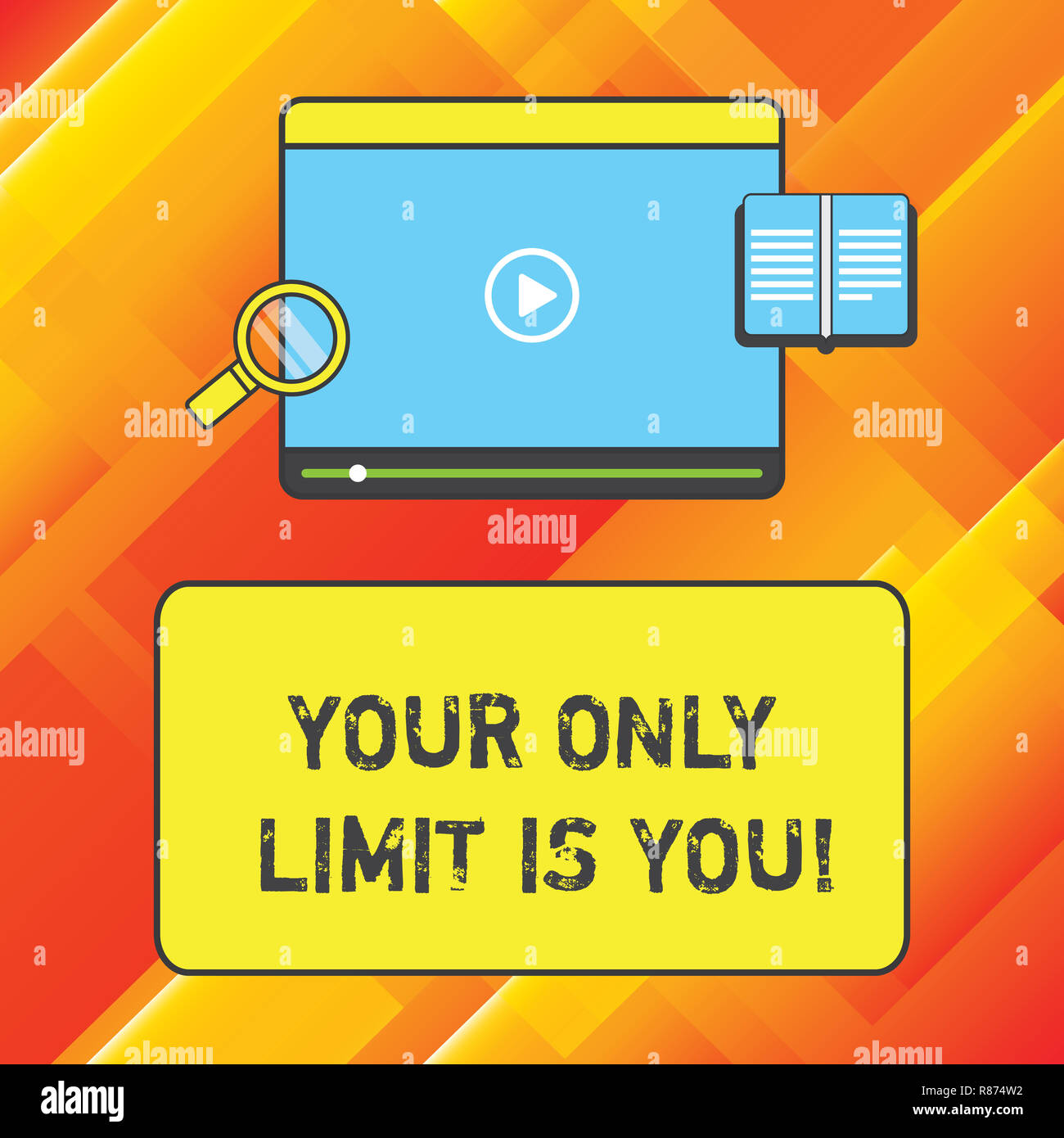 Word writing text Your Only Limit Is You. Business concept for You set ...