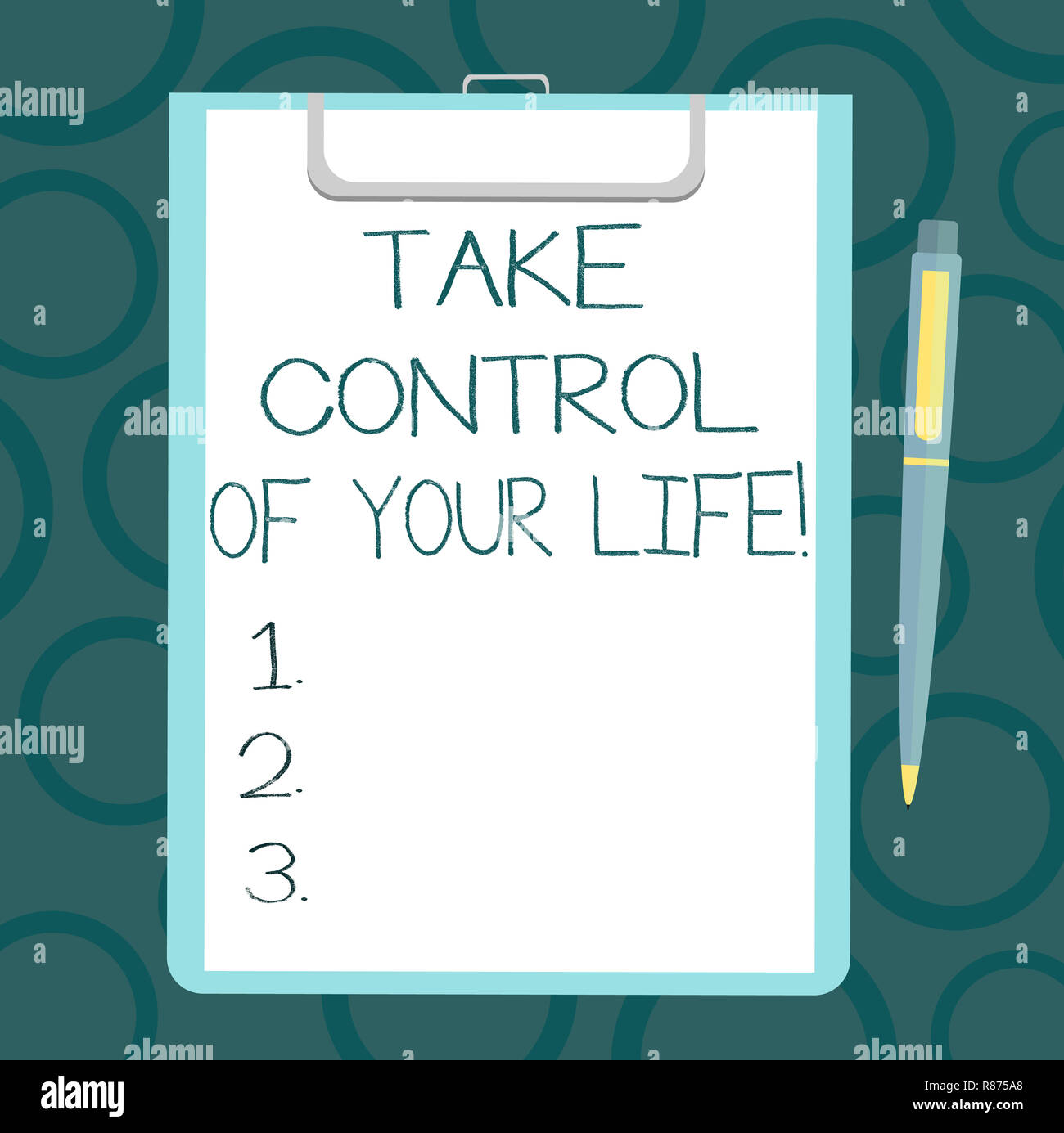 Writing note showing Take Control Of Your Life. Business photo ...