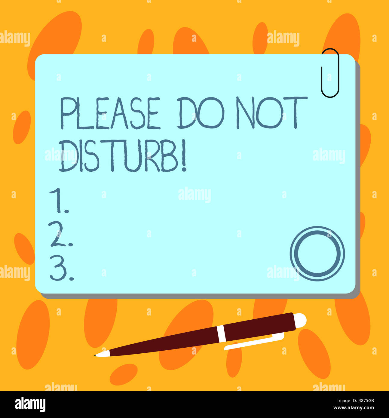 Text sign showing Please Do Not Disturb. Conceptual photo Let us be ...