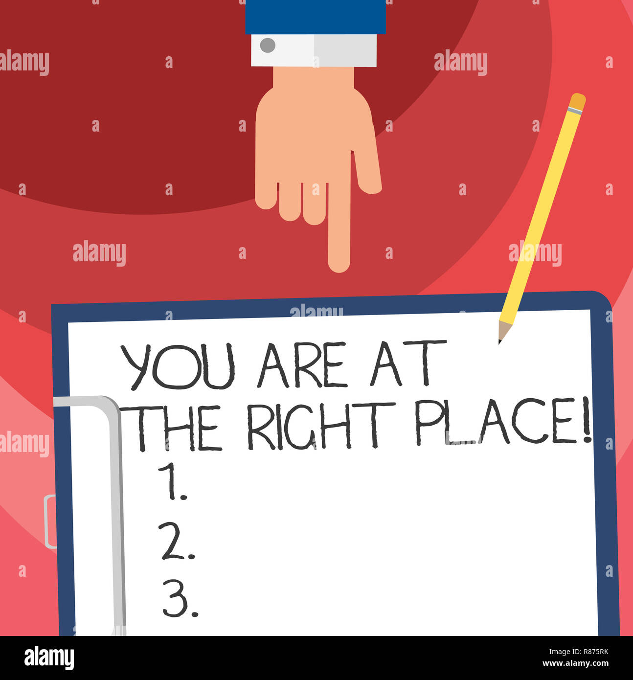 Word writing text You Are At The Right Place. Business concept for ...
