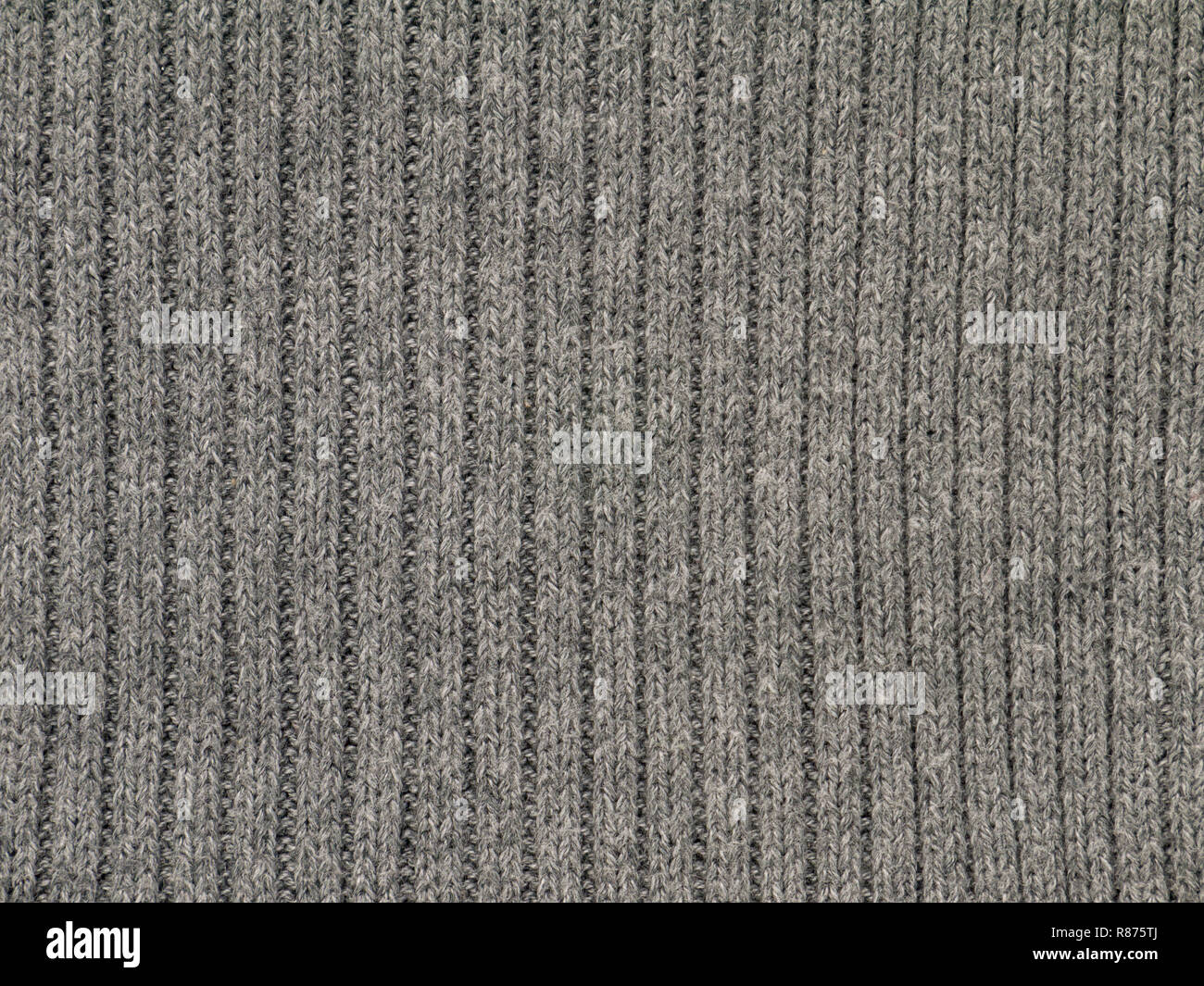 Heather grey ribbed cotton polyacryl cold weather clothes fabric swatch ...