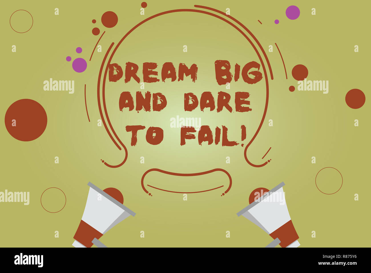 Word writing text Dream Big And Dare To Fail. Business concept for ...