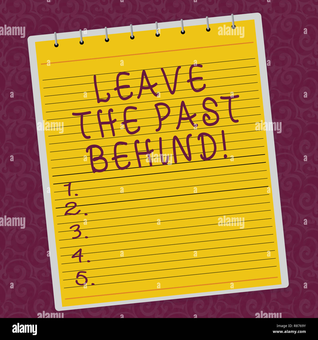 Writing note showing Leave The Past Behind. Business photo showcasing ...