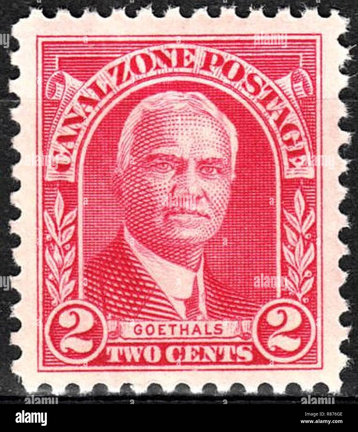 Canal Zone 2c-Gothals 1928 Issue Stock Photo - Alamy