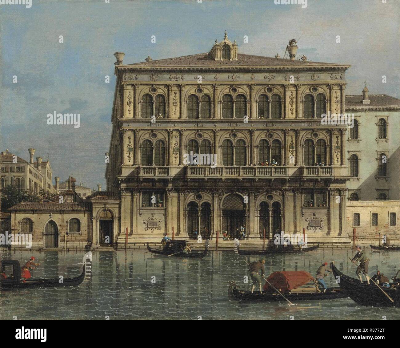 Canaletto- Palazzo Vendramin-Calergi, on the Grand Canal, Venice Stock ...