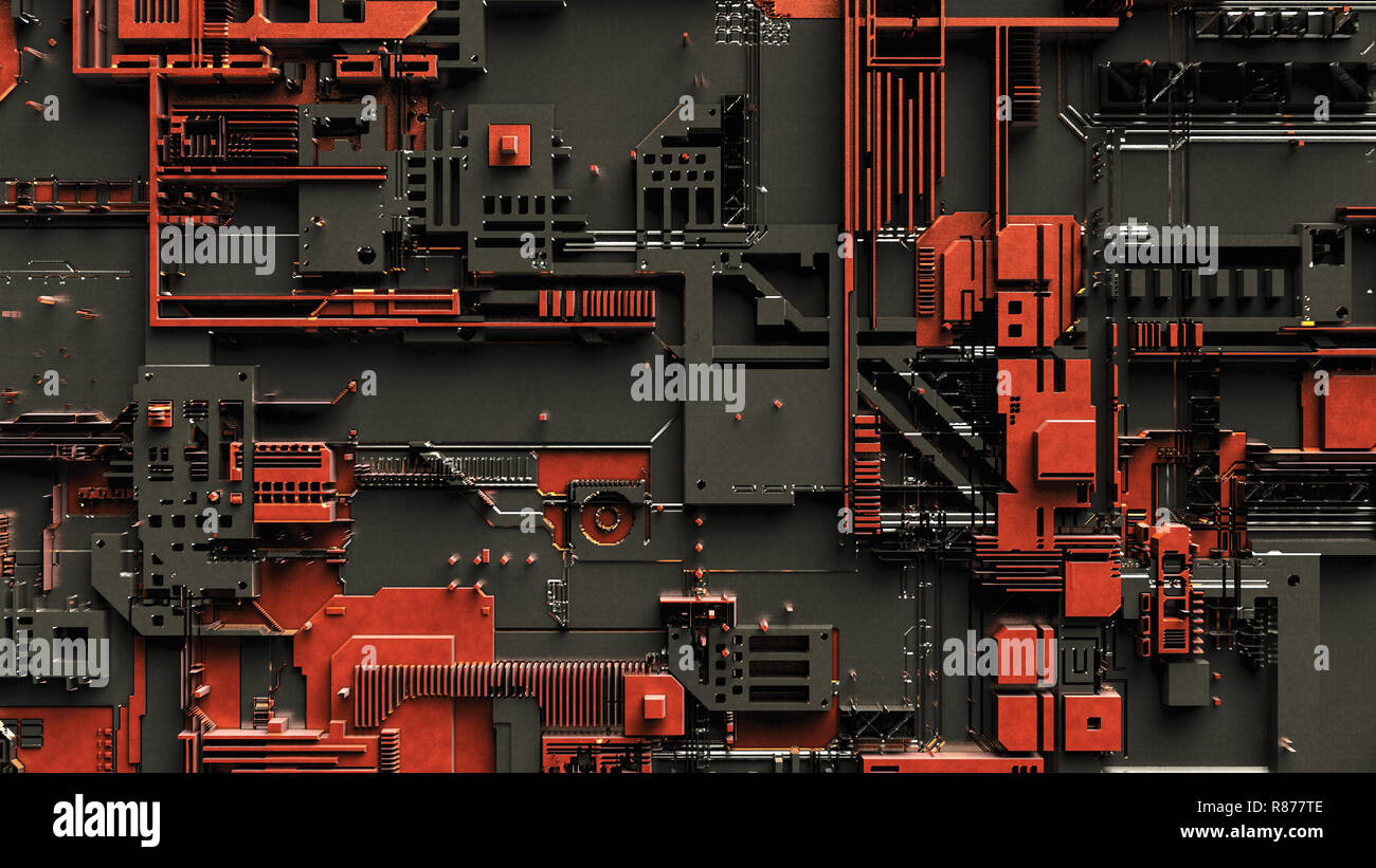 an abstract technical background (3d rendering Stock Photo - Alamy