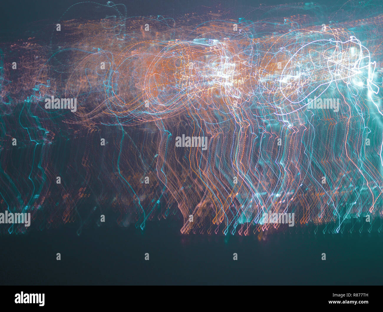 Light painting abstract background texture movement light in dark in ...