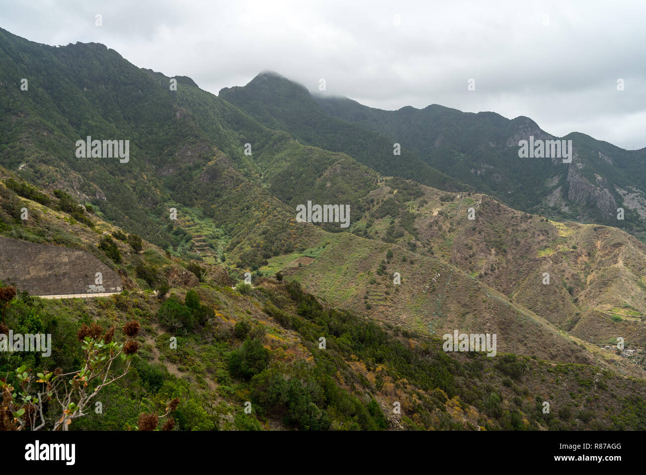 View of the mountains of the northern part of Tenerife. Canary Islands ...