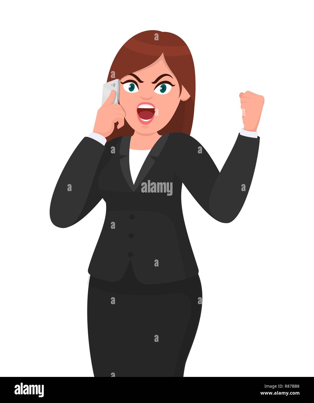 Screaming Female Cartoon