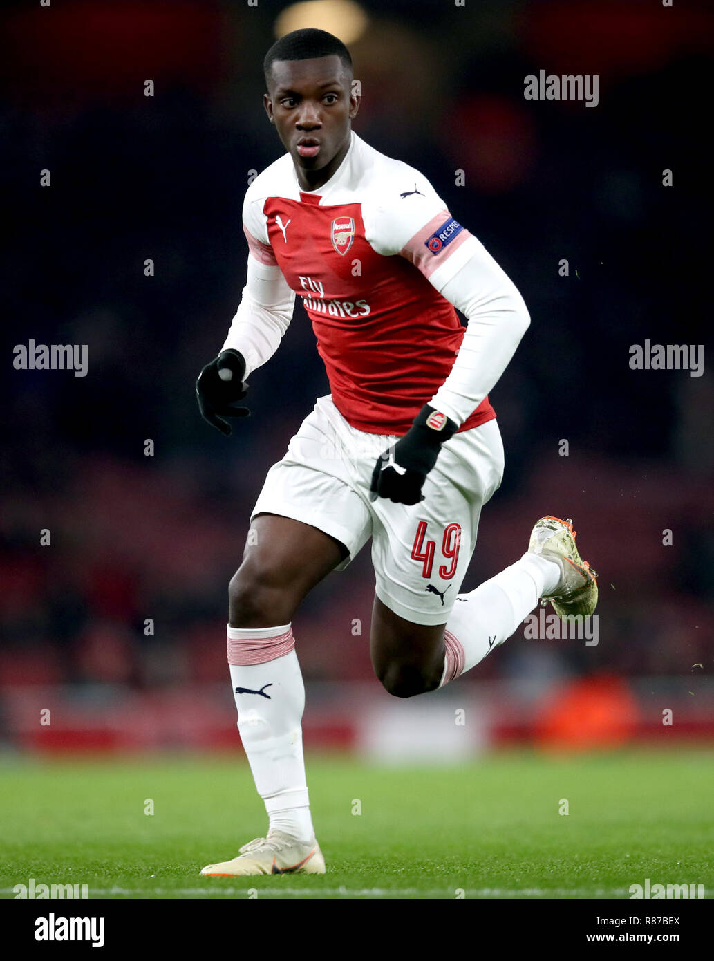 Arsenal's Eddie Nketiah during the UEFA Europa League, group E match at ...