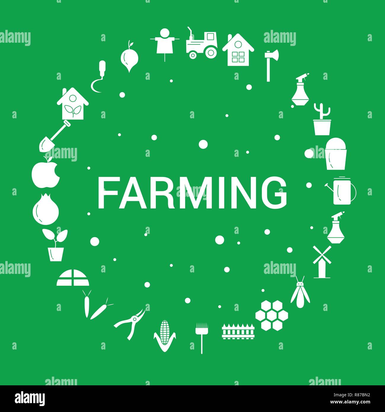 Farming Icon Set. Infographic Vector Template Stock Vector Image & Art ...