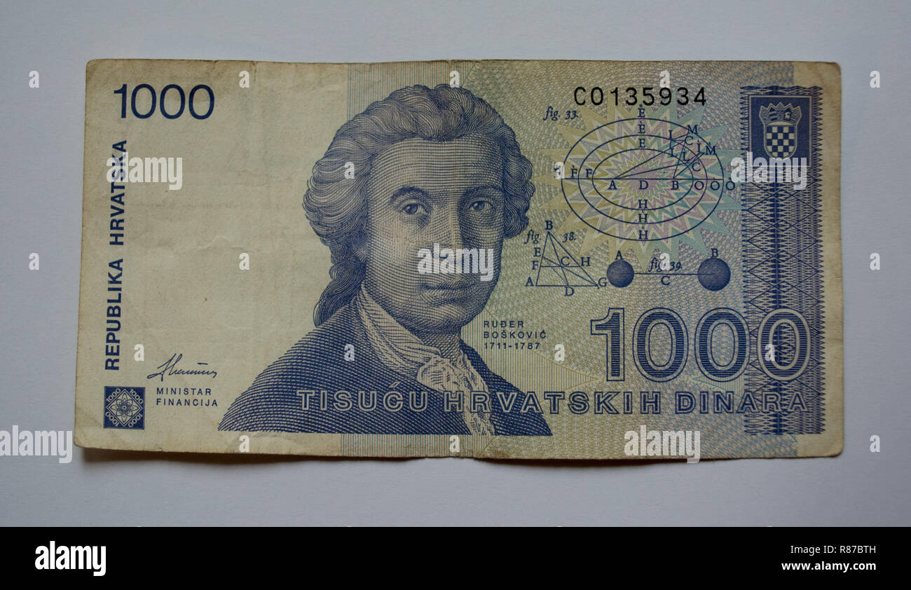 old croatian dinar Stock Photo - Alamy
