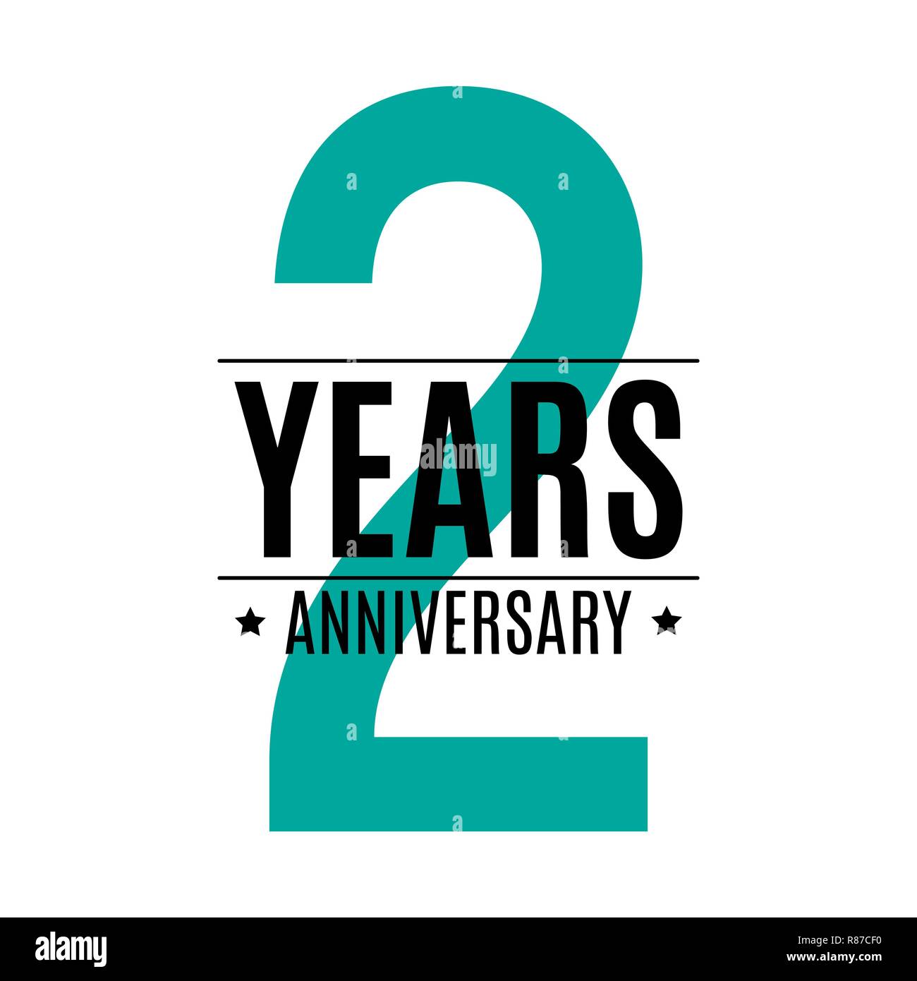 Template Logo 2 Years Anniversary Vector Illustration EPS10 Stock ...