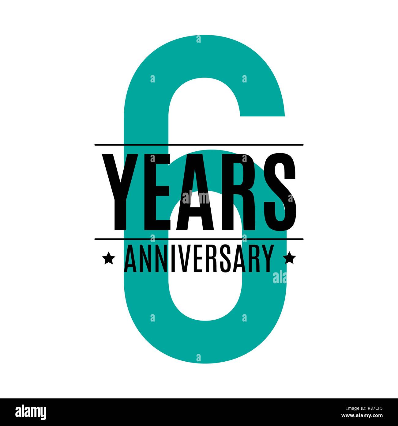 6 years birthday logo hi-res stock photography and images - Alamy