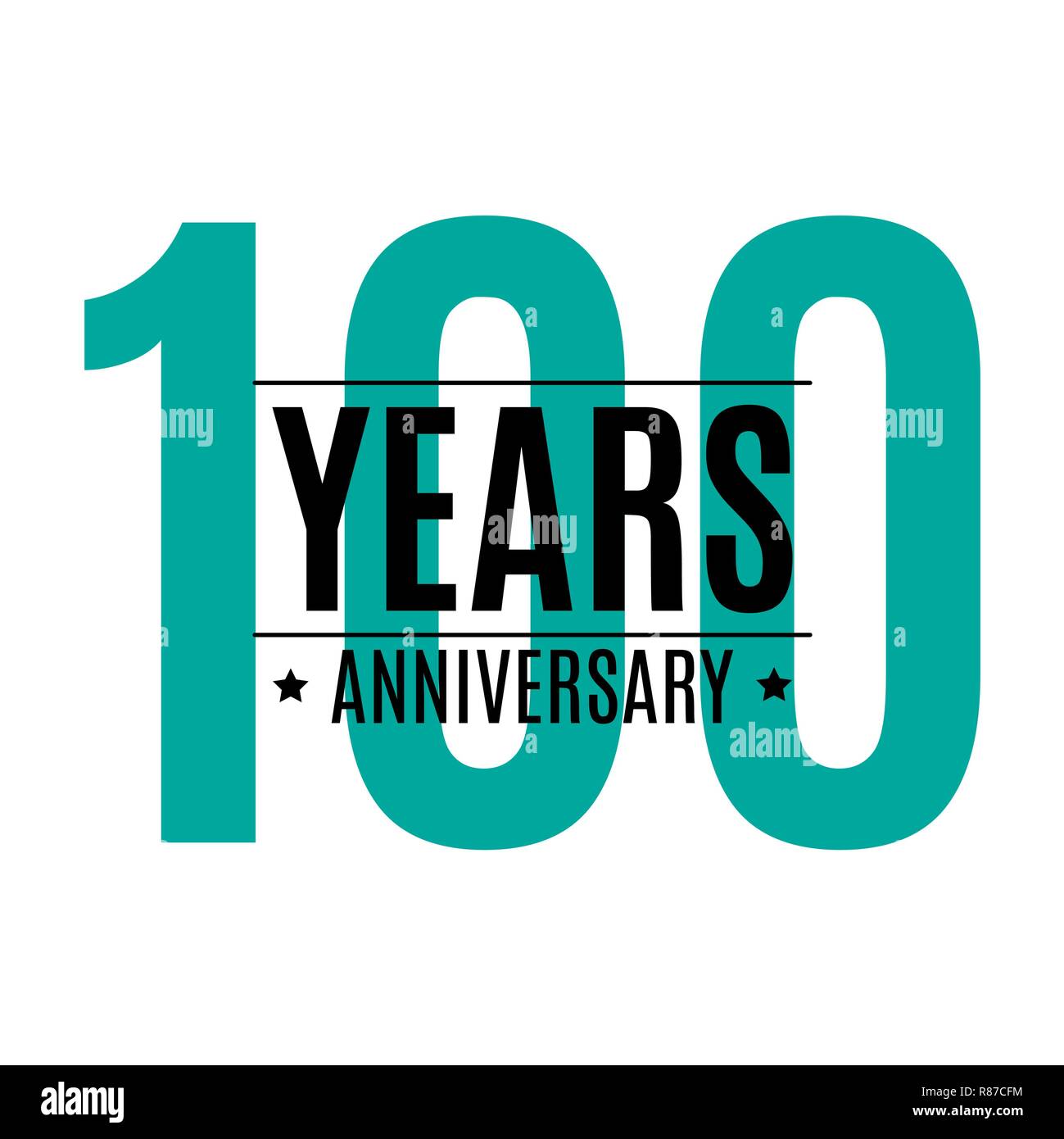 Template Logo 100 Years Anniversary Vector Illustration EPS10 Stock ...