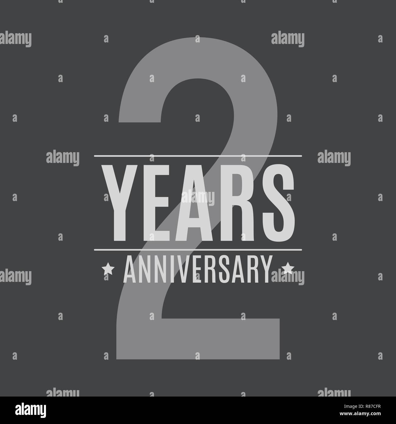 Template Logo 2 Years Anniversary Vector Illustration EPS10 Stock ...