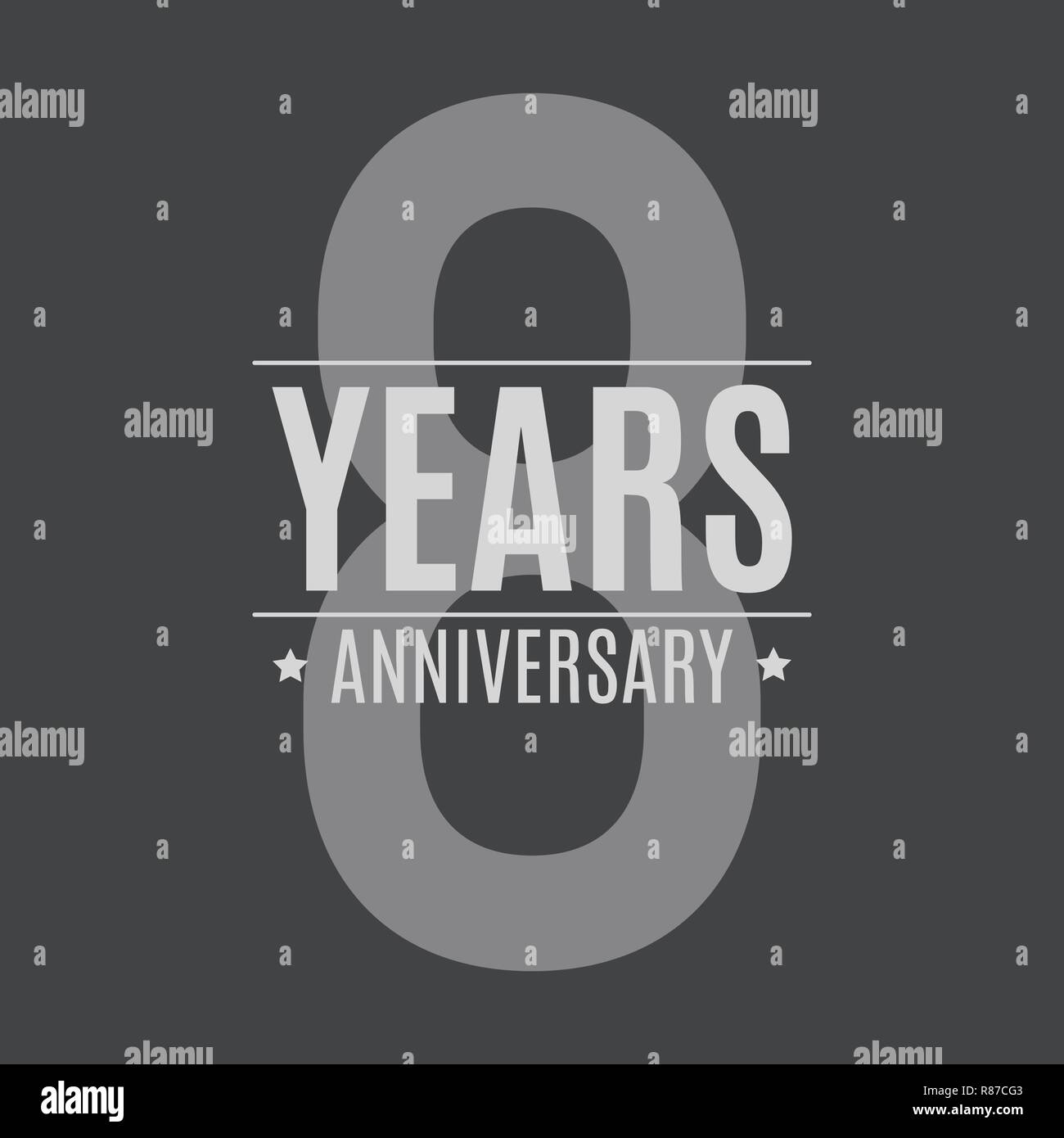 Template Logo 8 Years Anniversary Vector Illustration EPS10 Stock ...