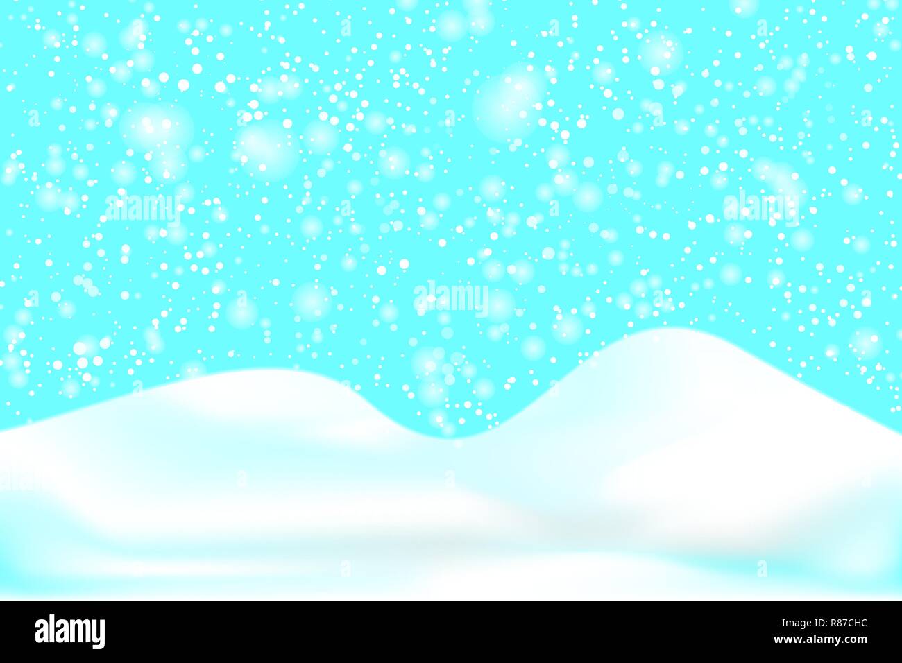 Falling snow background. Vector illustration with snowflakes. Winter ...