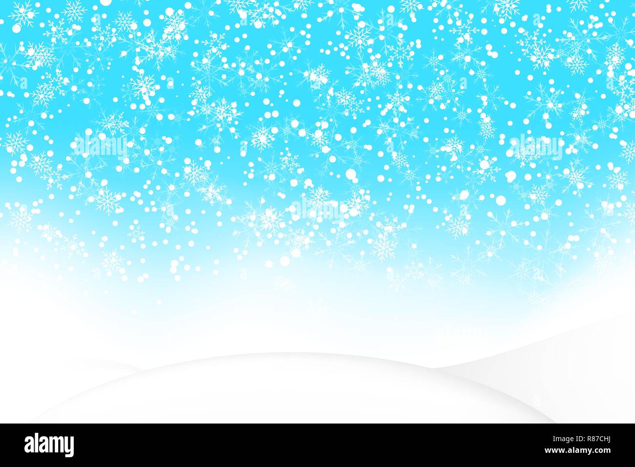 Falling snow background. Realistic snowdrift. Vector illustration with ...