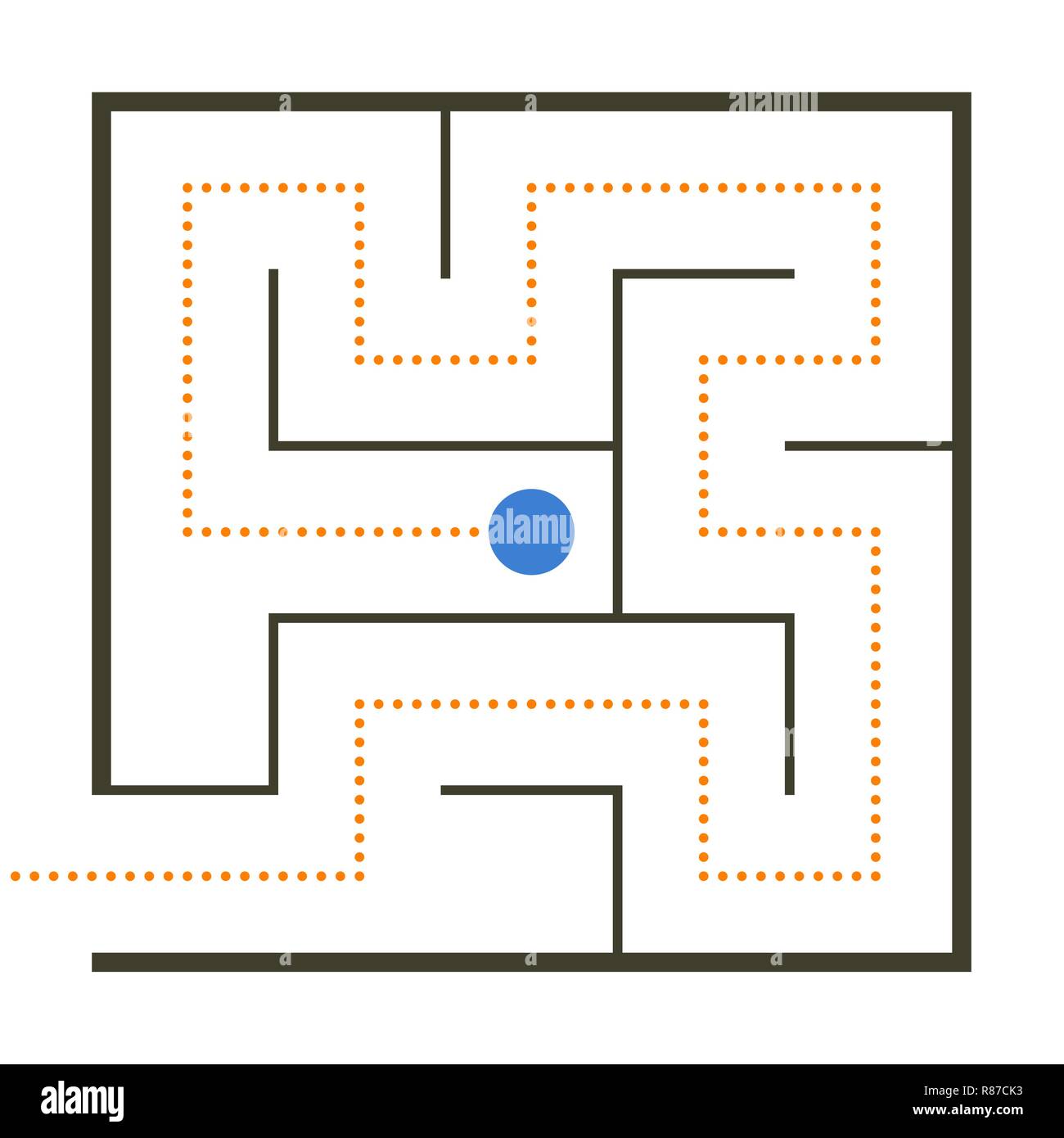 Simple perfect maze with path solution Stock Vector Image & Art - Alamy Simple perfect maze with path solution Stock Vector Image & Art - Alamy