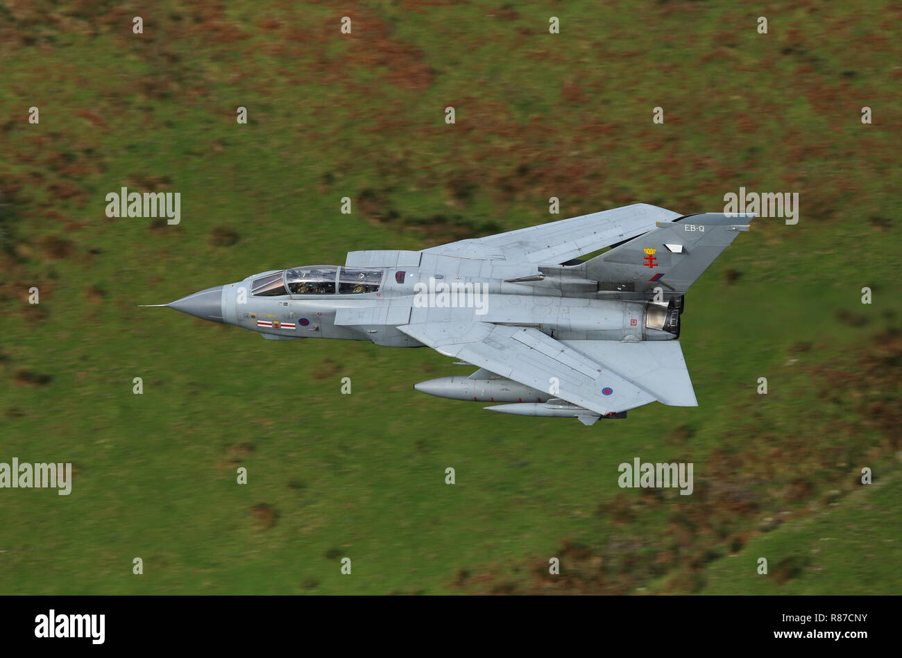 RAF Tornado GR4, serial no. ZA560, on a low level flight in the mach ...