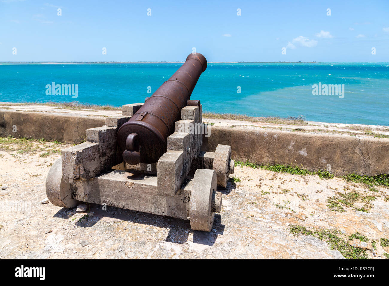 Cannon of Fort San Sebastian (Sao Sebastiao), Mozambique island (Ilha ...