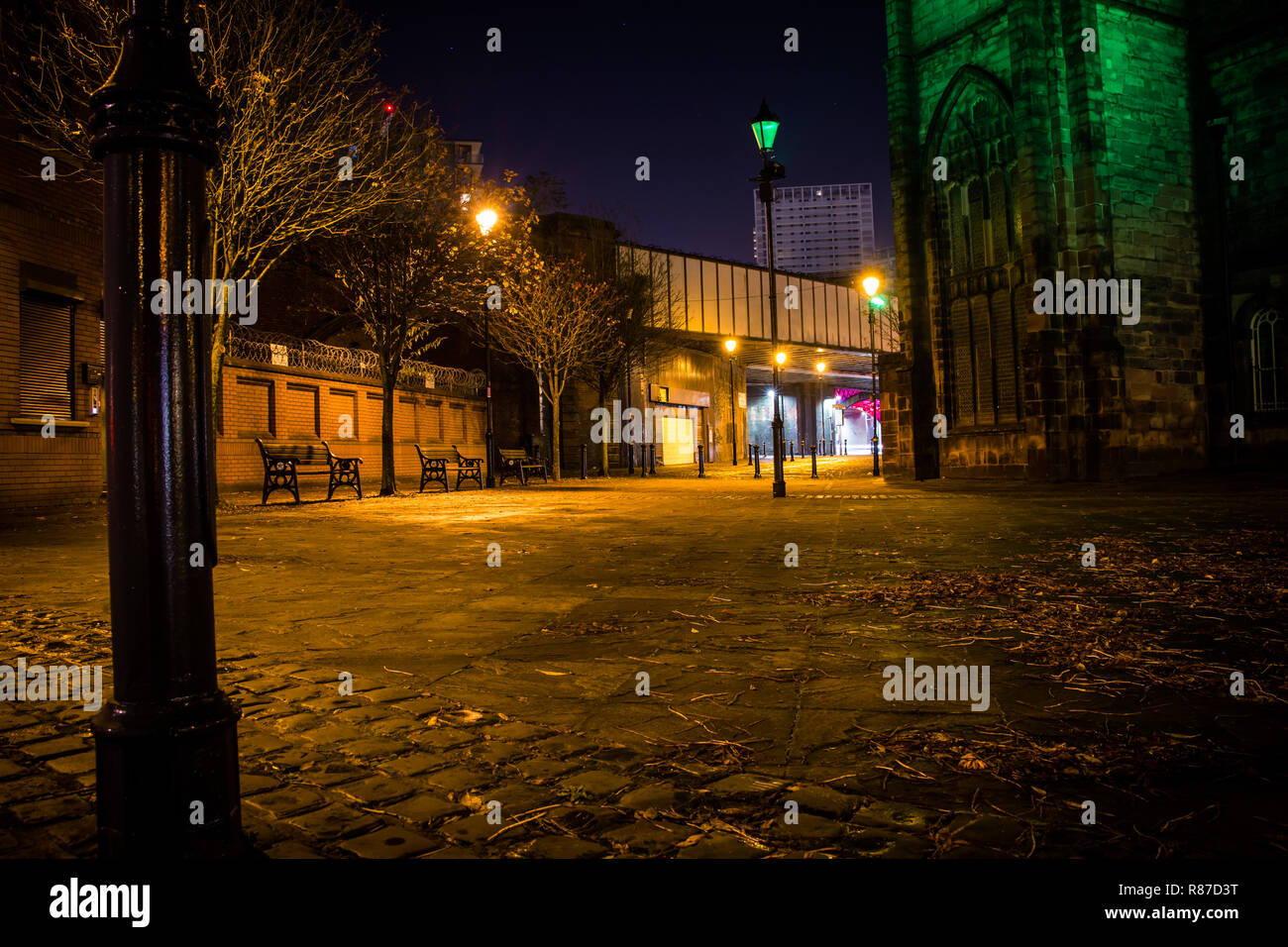 Manchester night street photography Stock Photo - Alamy