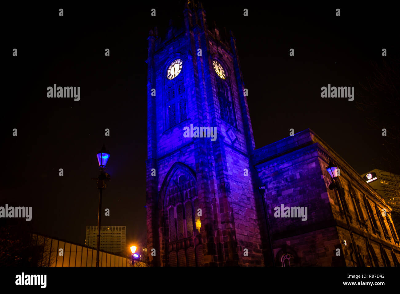 Manchester night street photography Stock Photo - Alamy