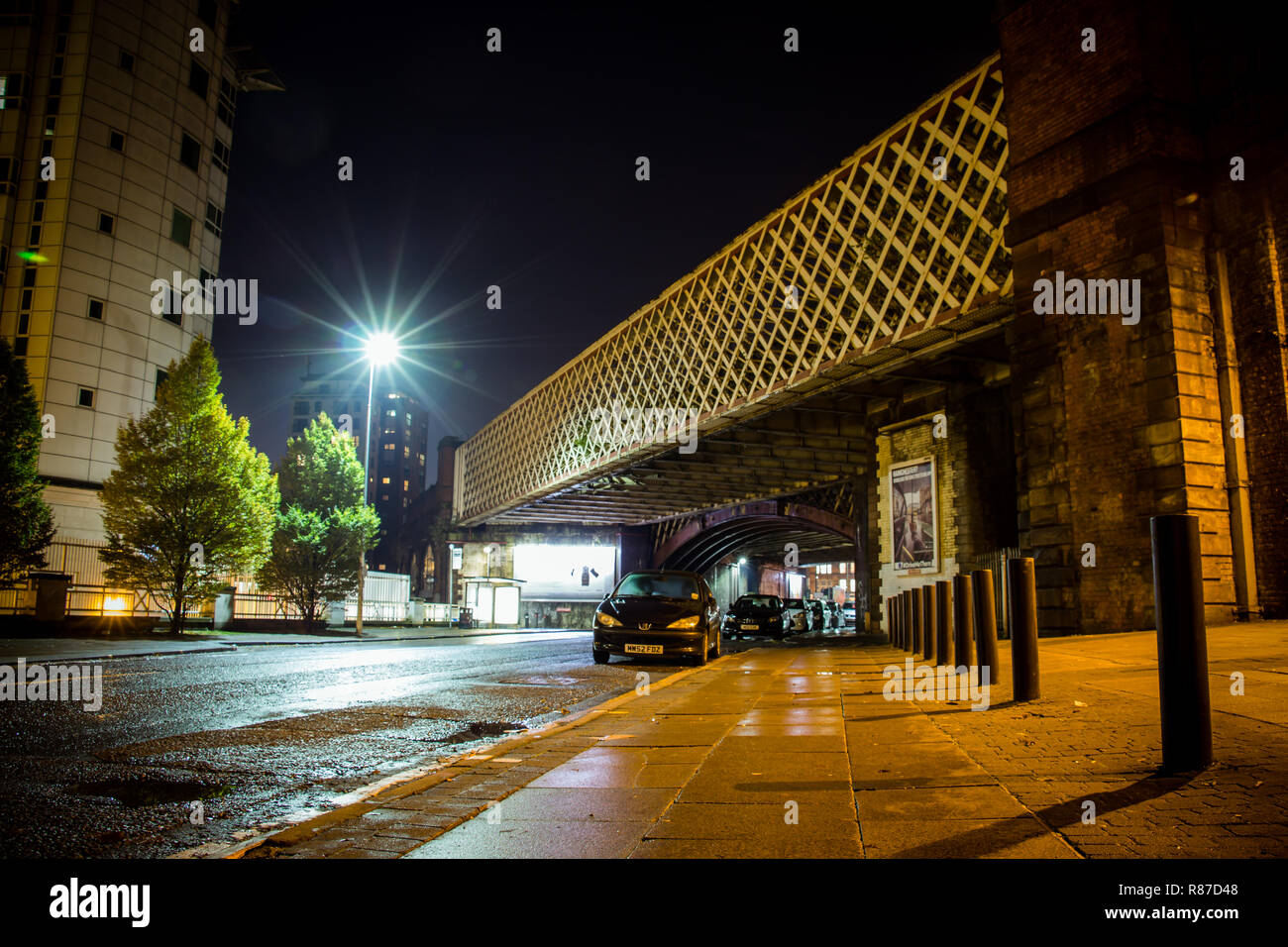 Manchester night street photography Stock Photo - Alamy
