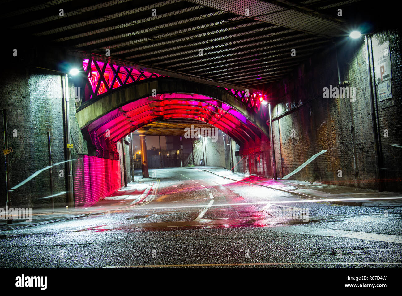 Manchester night street photography Stock Photo - Alamy