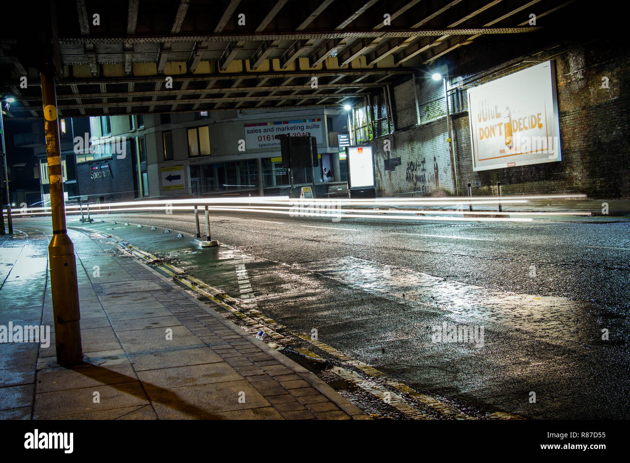 Manchester night street photography Stock Photo - Alamy