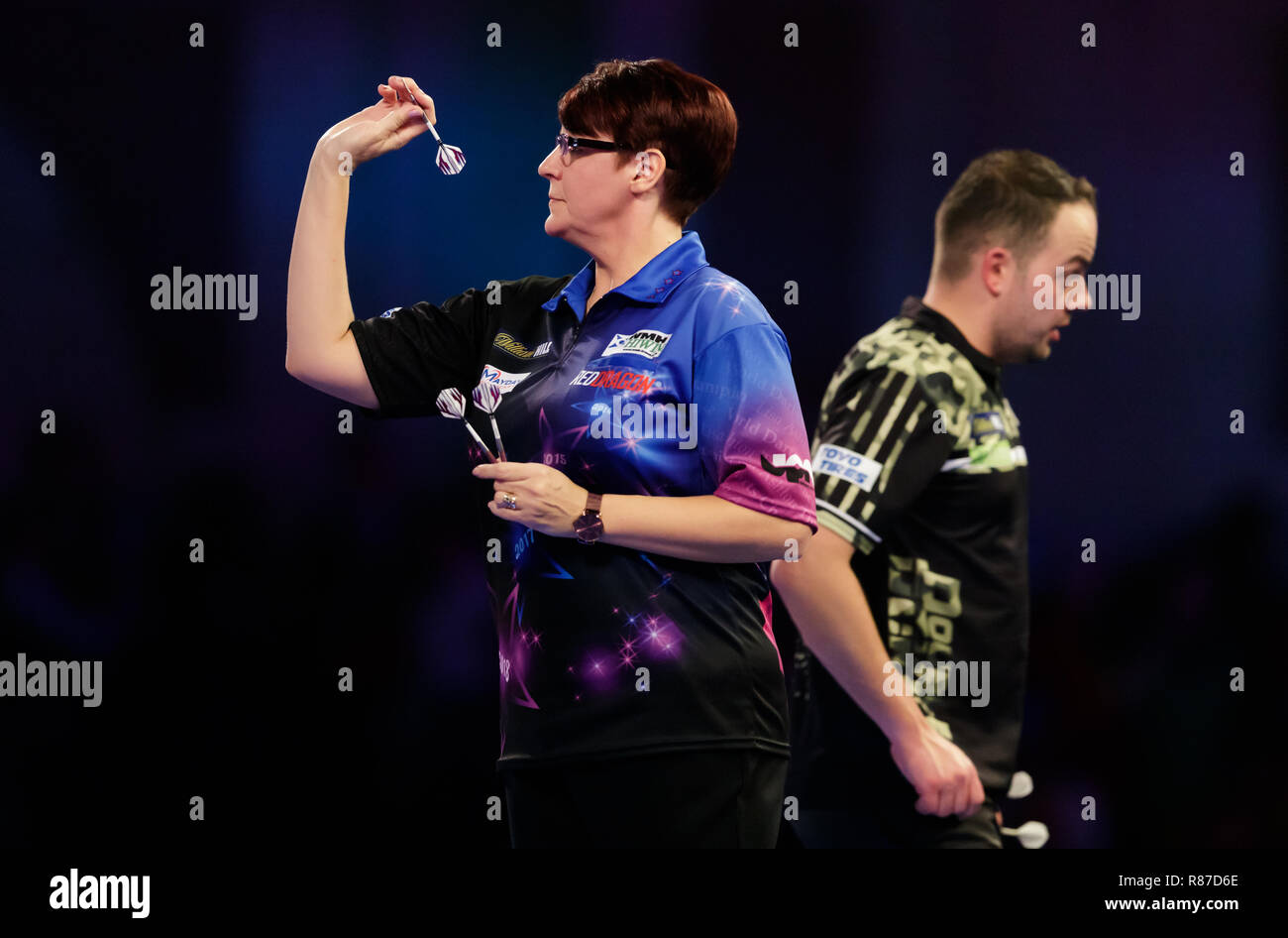 Lisa Ashton during her match against Jan Dekker during day one of the ...