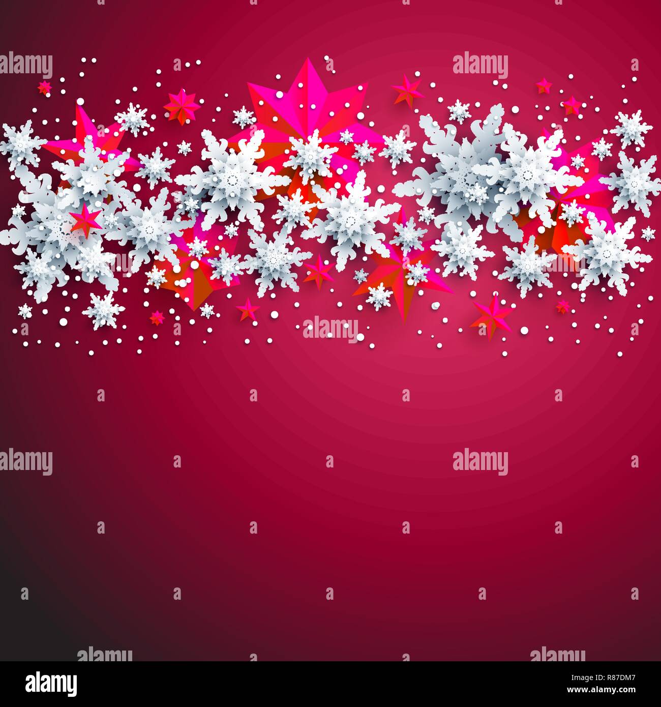 Realistic shine Banner with place for text template. Shine winter ...