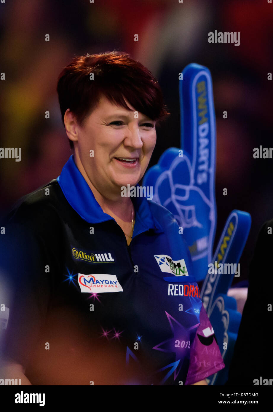 Lisa Ashton prepares for her walk on before her match against Jan ...