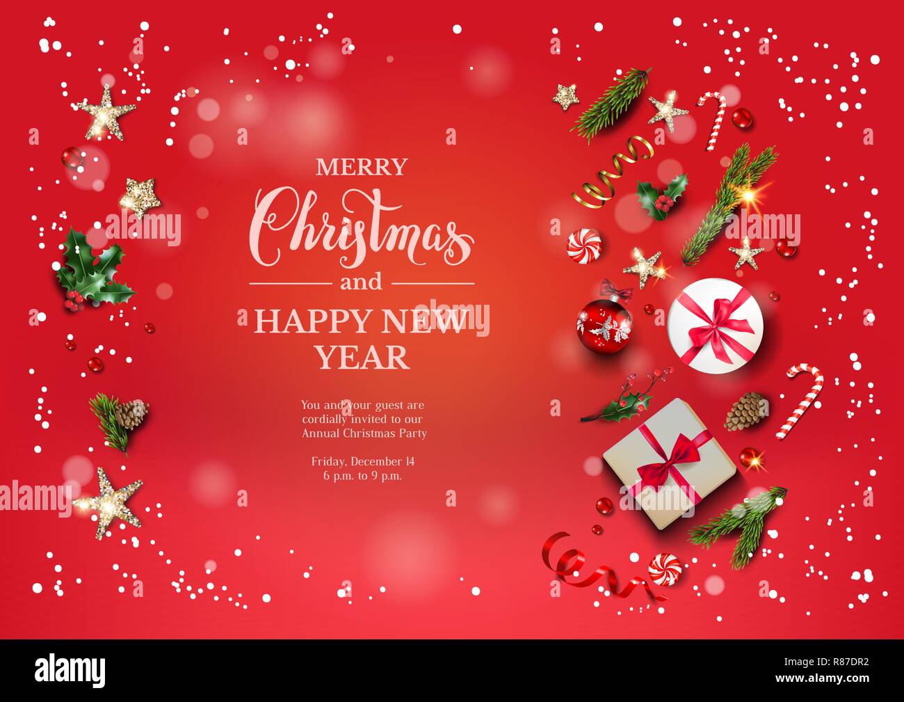 Fir branches on bright Stock Vector Images - Alamy