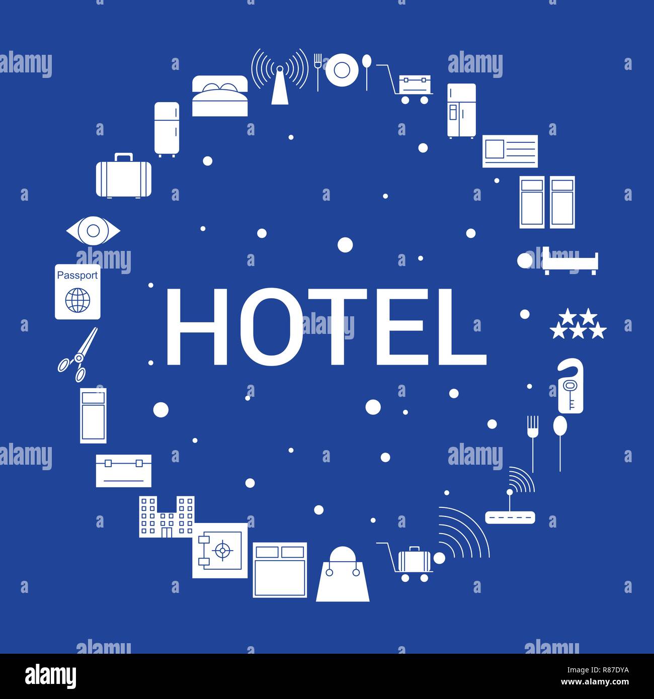 Hotel Icon Set. Infographic Vector Template Stock Vector Image & Art ...