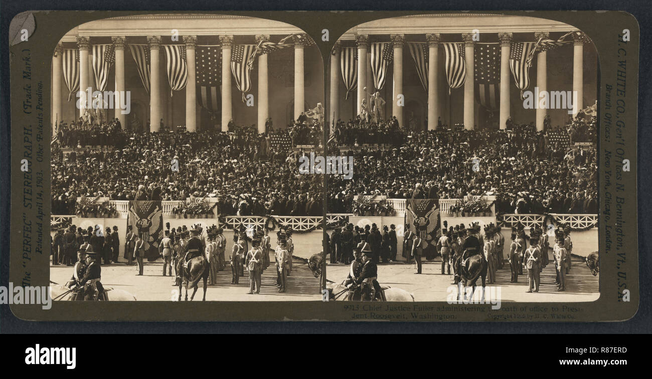 Chief Justice Fuller Administering the oath of office to President ...