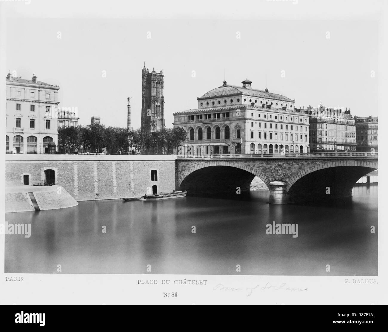 Place du Chatelet, Paris, France, Silver Albumen Print, Edouard Baldus ...