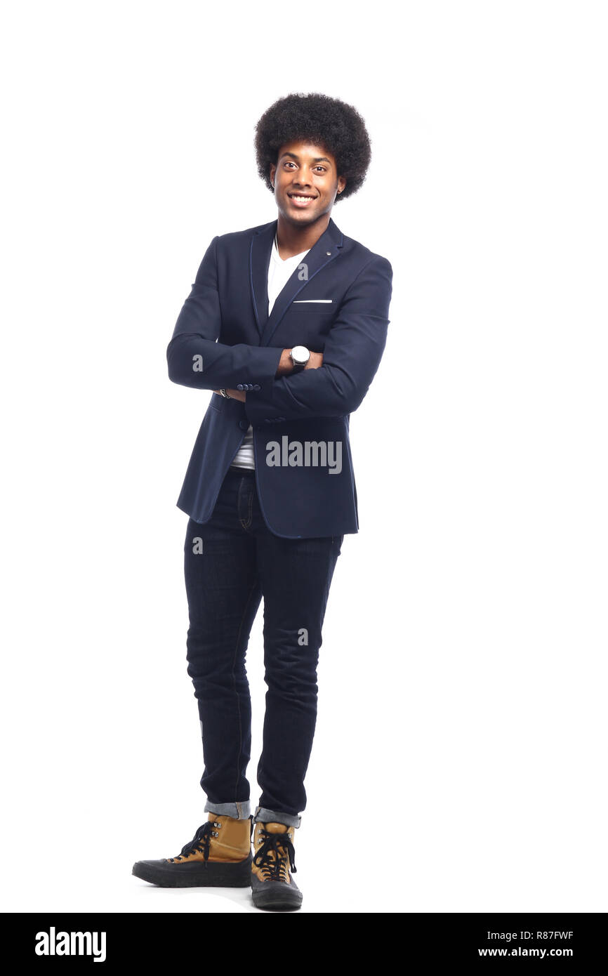 Beautiful man in front of a white background Stock Photo - Alamy