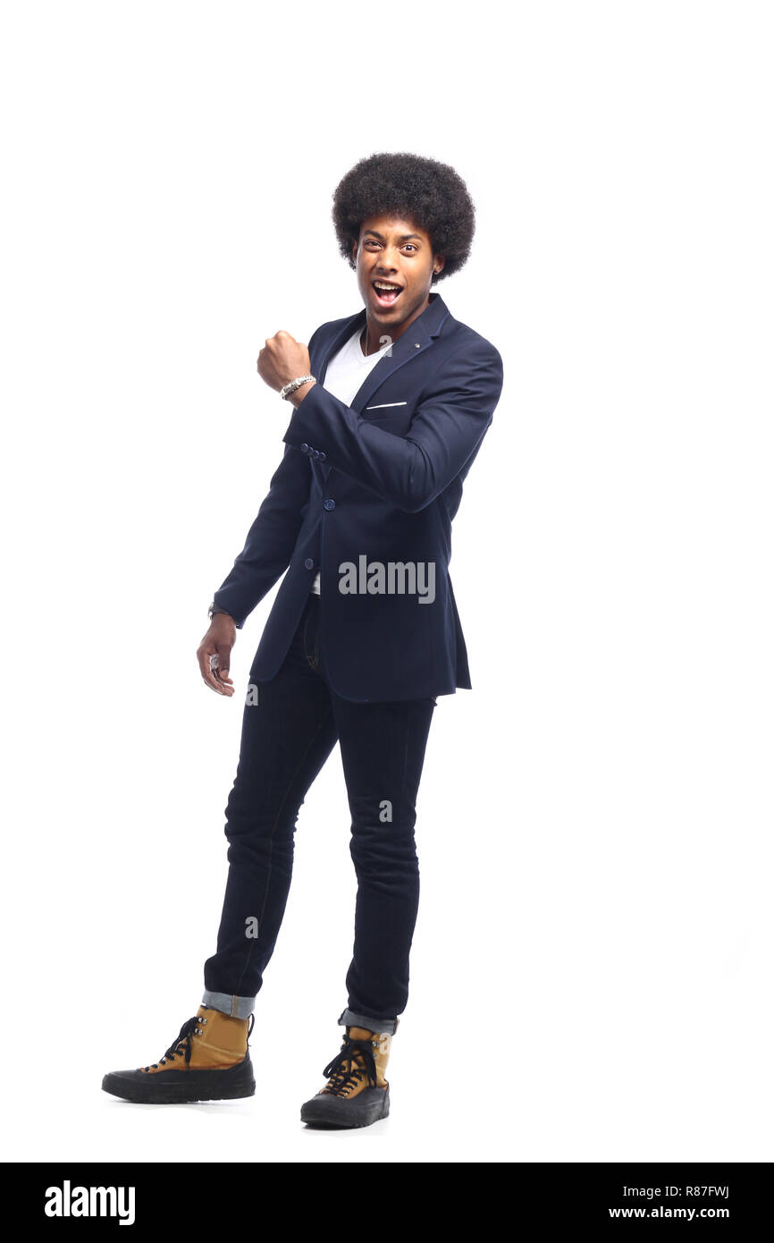Beautiful man in front of a white background Stock Photo - Alamy