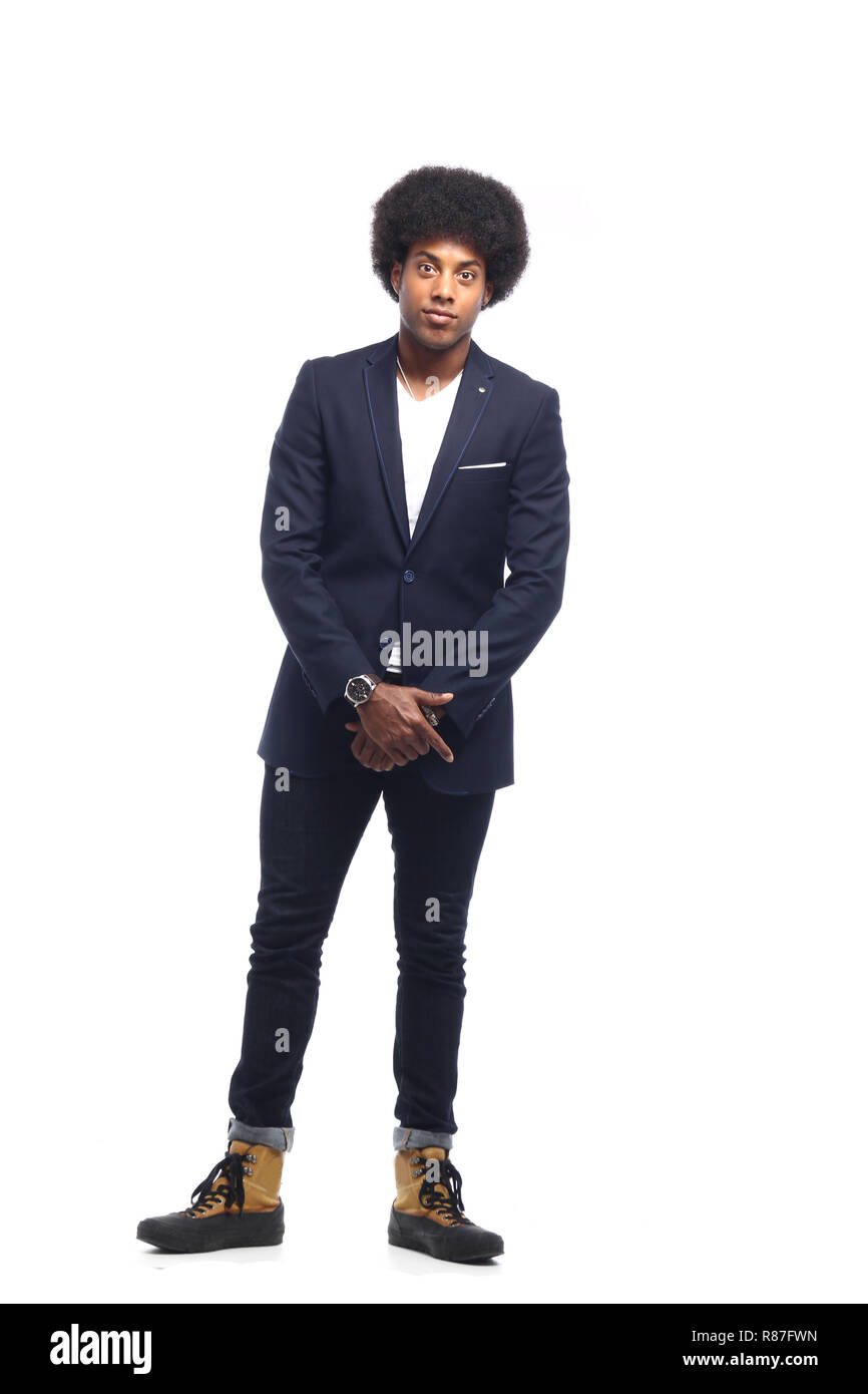 Beautiful man in front of a white background Stock Photo - Alamy