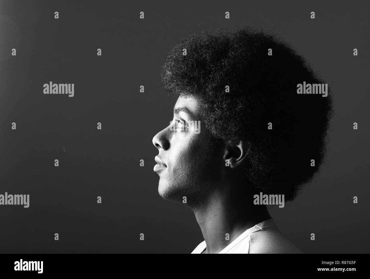 Beautiful man in front of a white background Stock Photo - Alamy