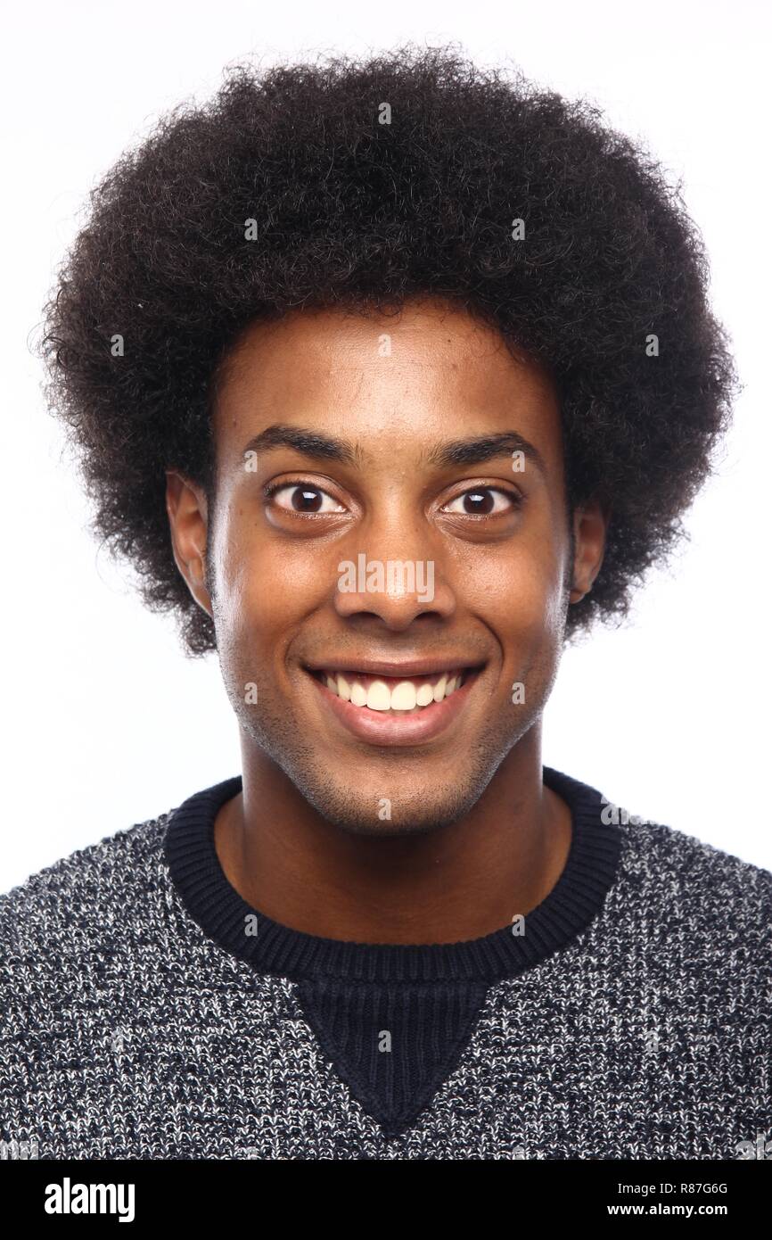 Beautiful man in front of a white background Stock Photo - Alamy