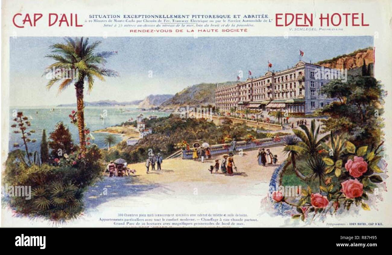 Cap d'ail hôtel Eden Stock Photo - Alamy
