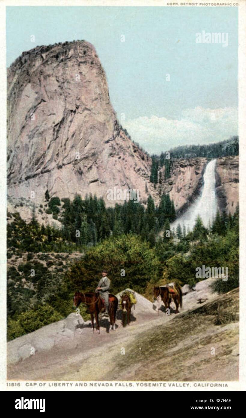 Cap of Liberty and Nevada Falls, Yosemite Valley Stock Photo - Alamy