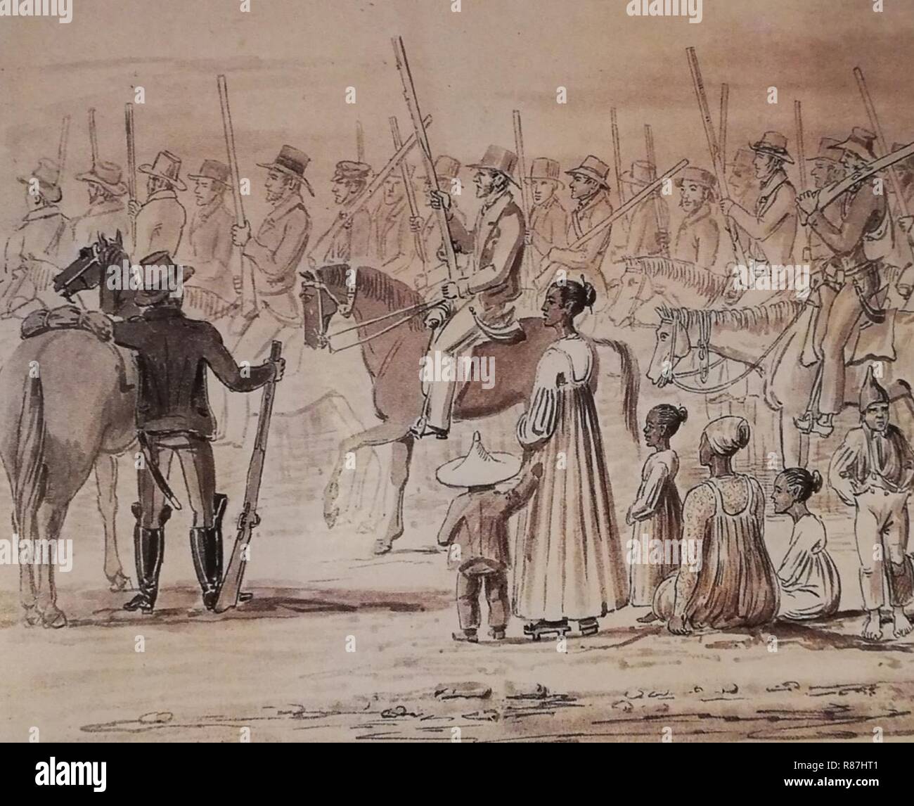 Cape Mounted Burghers - CaledonSquare - 1846-05 CBell Stock Photo - Alamy