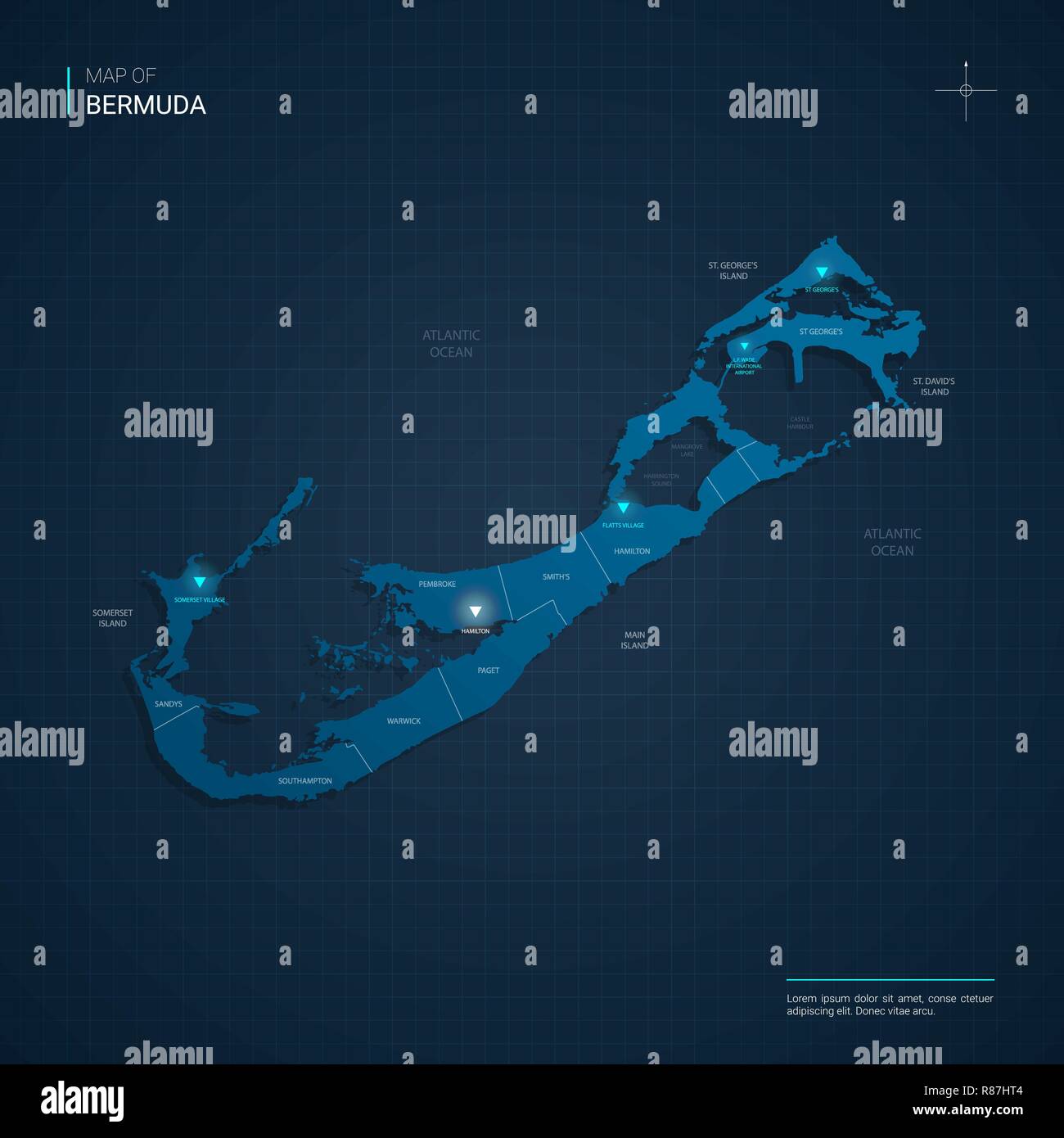 Bermuda triangle map hi-res stock photography and images - Alamy