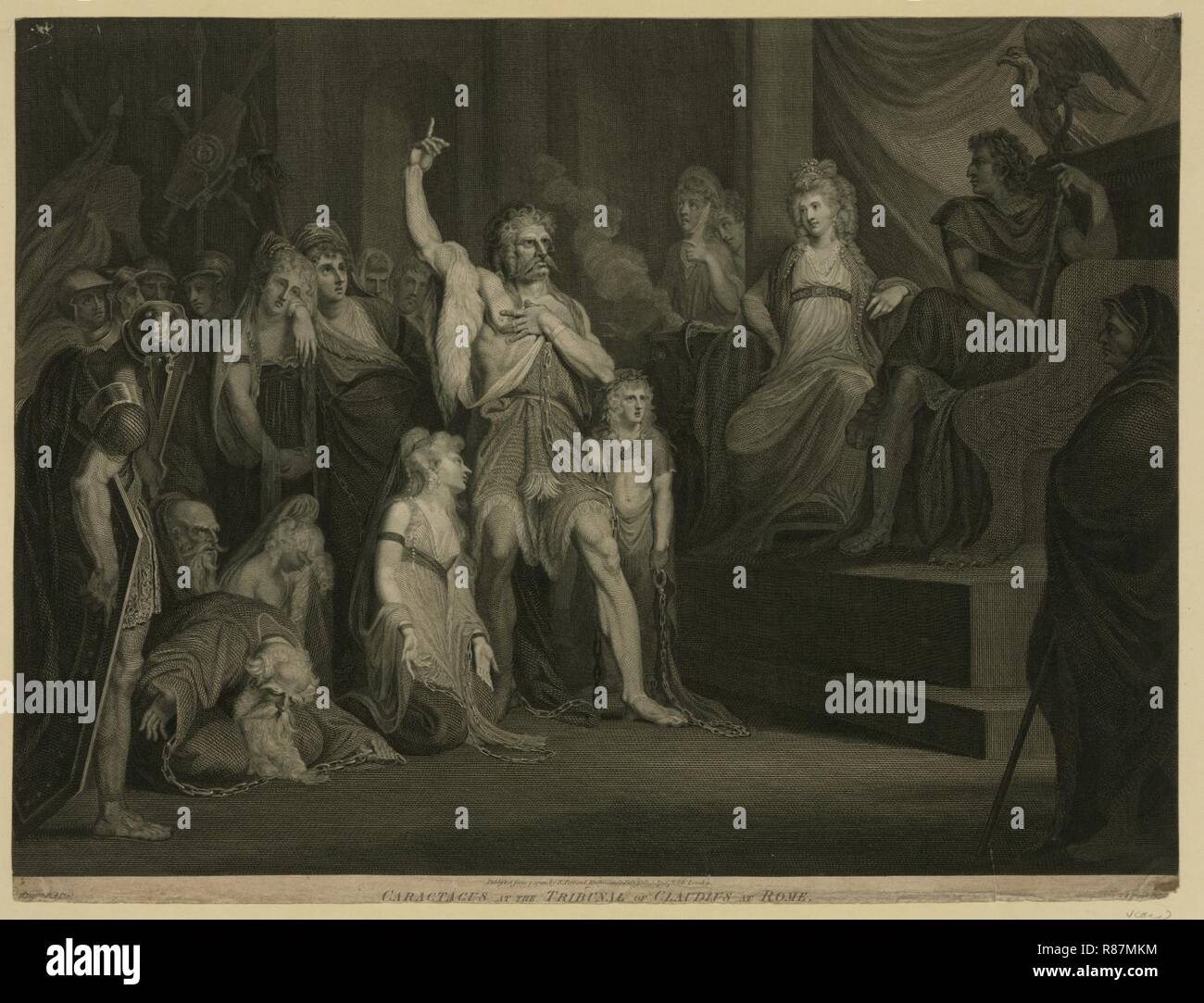 Caractacus at the Tribunal of Claudius at Rome Stock Photo - Alamy