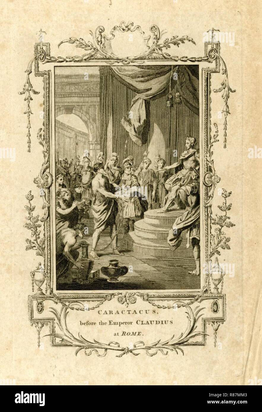 Caractacus before the Emperor Claudius at Rome Stock Photo - Alamy